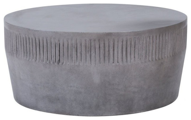 Modern Farmhouse Concrete Outdoor Coffee Table in Polished Concrete ...