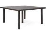 Large Patio Dining Table, Metal Frame With Wicker Cover & Square Top ...