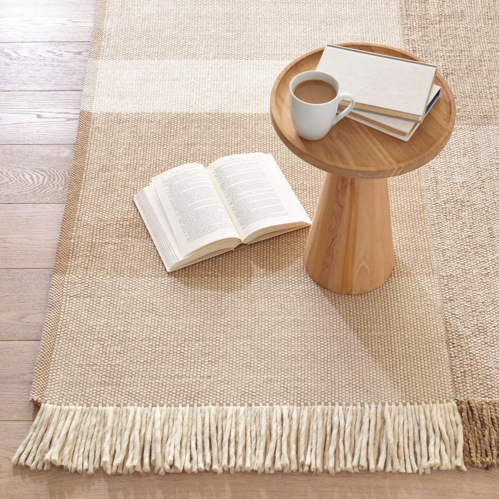 Frankie Natural Woven Jute Rug, Neutral, 3x5, Runner-2.5x8 ...