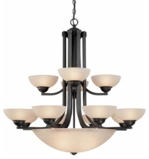 Dolan Designs Fireside - Fifteen Light Two Tier Chandelier, Bolivian ...