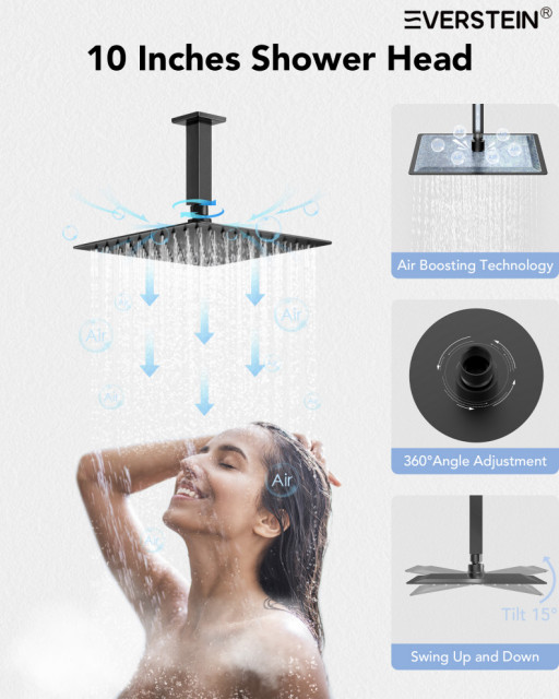 Dual Heads 3-Functions Shower System With Pressure Balancing Rough-In ...
