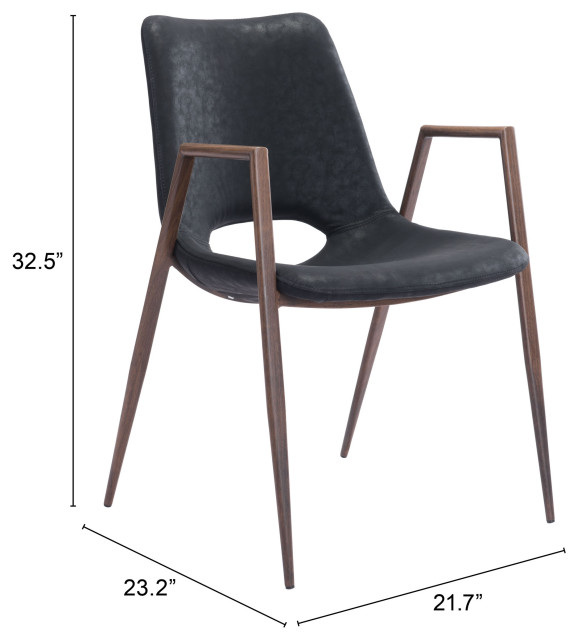 Desi Dining Chair (Set of 2) Black - Midcentury - Dining Chairs - by ...