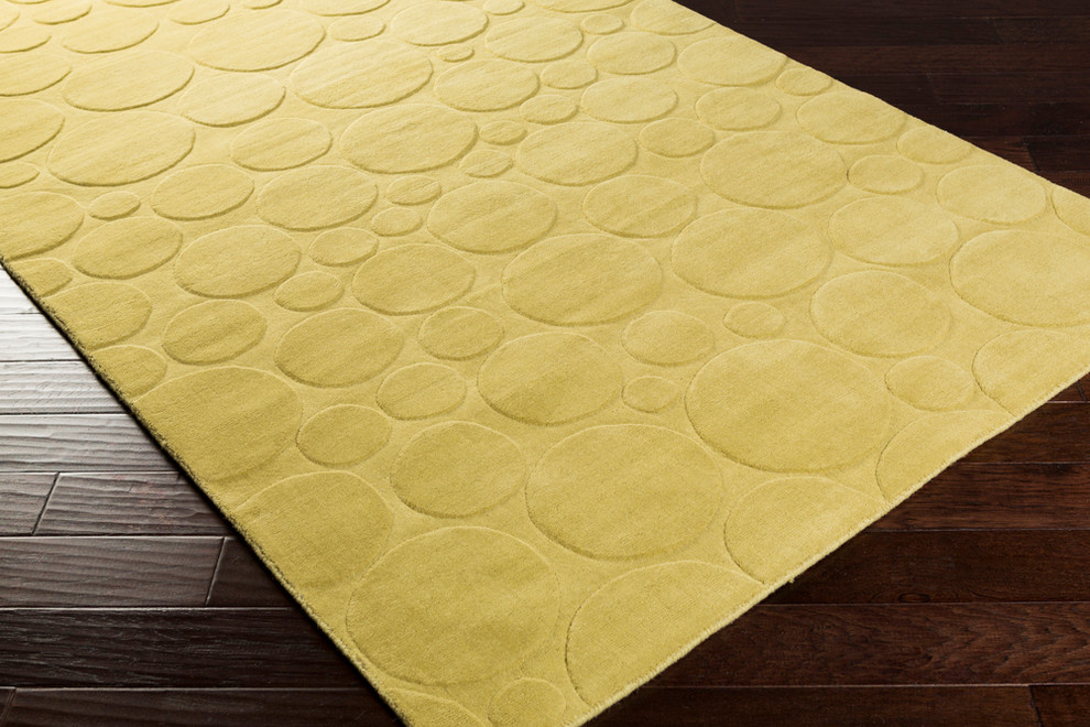 Hand Loomed Sculpture Wool Rug SCU-7552, 9' x 13' - Contemporary - Area ...