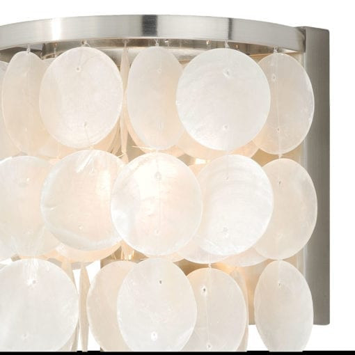 Elsa Capiz Shell 1L Vanity Satin Nickel - Beach Style - Bathroom Vanity ...
