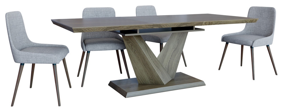 Contemporary Butterfly Leaf Dining Table - Transitional - Dining Tables ...