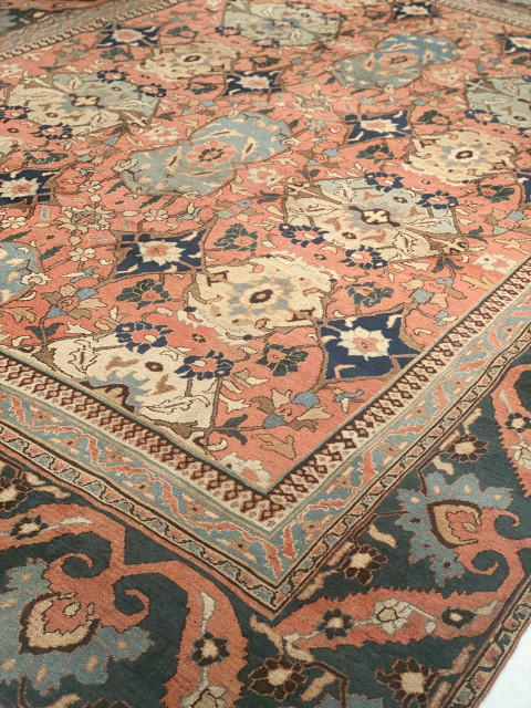 Rust Persian Antique Dorokhsh 9'x12'.9'' - Mediterranean - Area Rugs ...