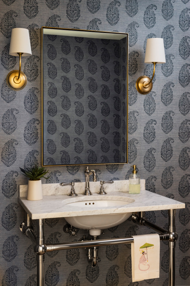Hopkinton Forest Colonial - Traditional - Powder Room - Boston - by ...