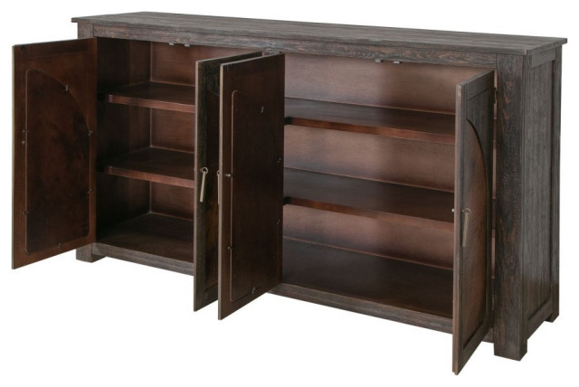 Preorder Mystic Pine Wood and Copper Console Cabinet - Rustic - Console ...