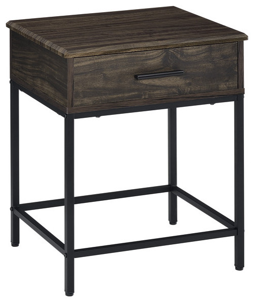 Cliff MDF Brown End Table - Industrial - Side Tables And End Tables ...