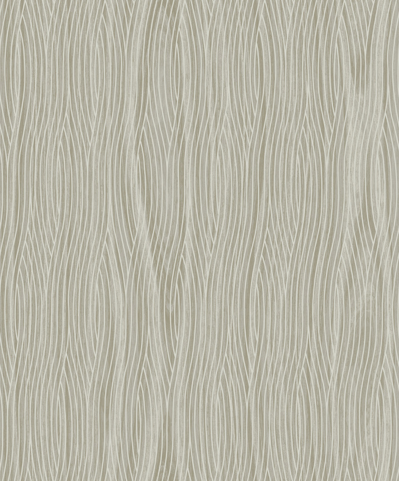 Grayson Taupe Geometric Wallpaper, Sample, Swatch - Contemporary ...