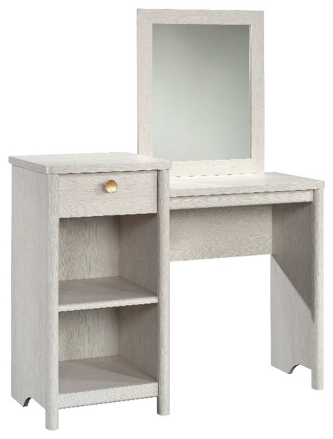 Sauder Dover Edge Engineered Wood Bedroom Vanity in Glacier Oak Finish ...