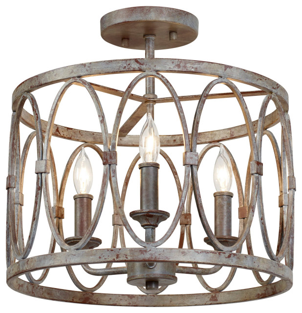 Visual Comfort Studio Patrice 3-Light Ceiling Light in Deep Abyss by ...