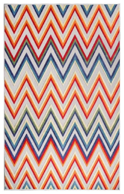 Geometric Zig/Zag Modern Roll Able Area Rugs, 6x8.9 - Contemporary ...
