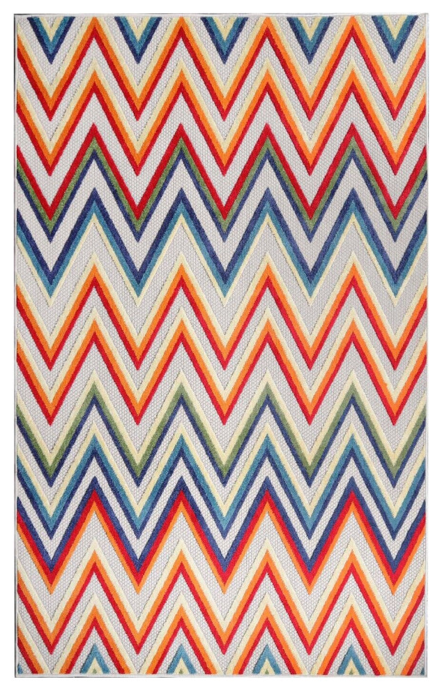 Geometric Zig/Zag Modern Roll Able Area Rugs - Contemporary - Outdoor ...