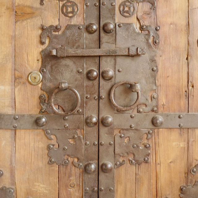 Consigned Old Mongolian Wood Door - Asian - Front Doors - by Design Mix ...