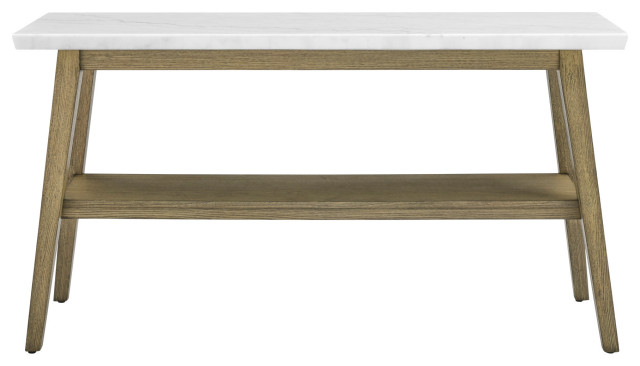 Vida White Marble Top Sofa Table - Transitional - Console Tables - by ...