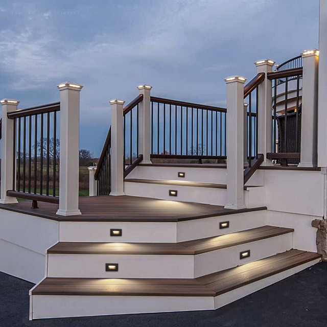 6 Pack 5CCT 120V LED Step Lights Dimmable - Transitional - Stair And ...