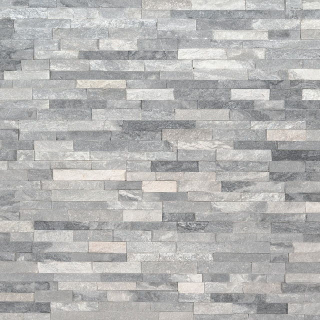 Alaska Gray Split Face Mini Ledger Panel - Traditional - Siding And ...