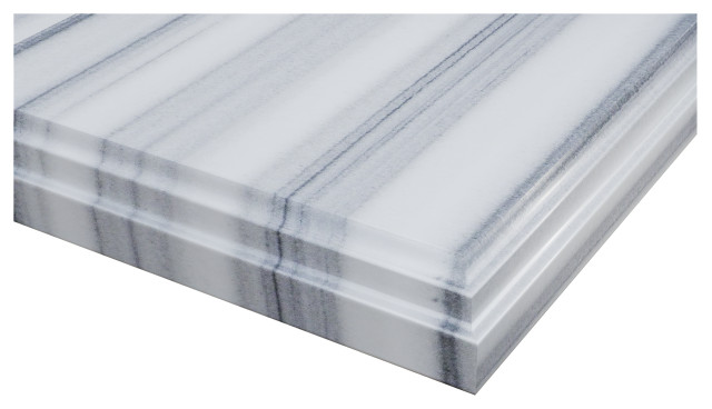Forever 30" Single Hole Stripes Marble Countertop With Rectangular ...