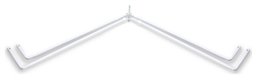Lockseam Corner Window Double Curtain Rod - Transitional - Curtain Rods ...