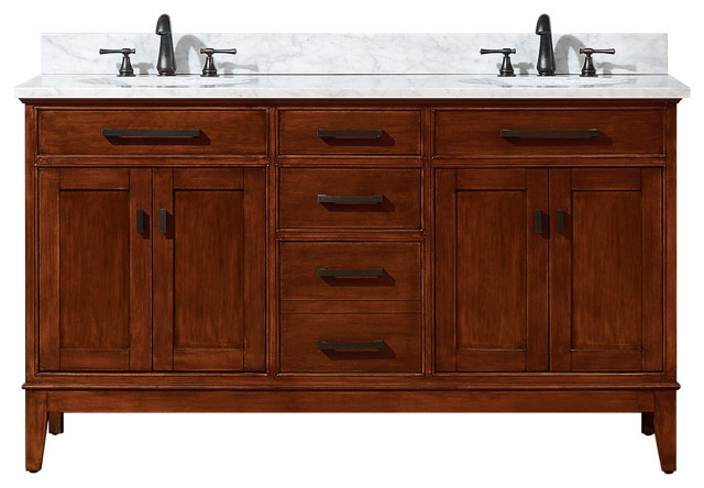Avanity Madison 61" Double Vanity, Tobacco Finish - Transitional ...