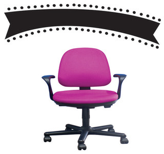 Decal, Ribbon Design Silhouette, 20x40" - Contemporary - Wall Decals ...