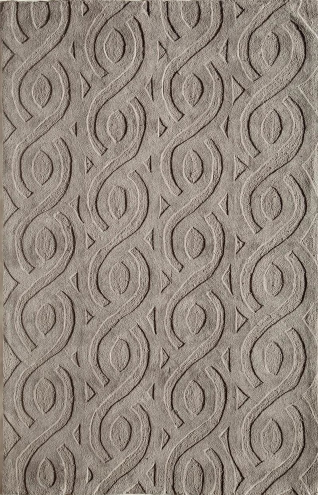 Rugs America Gramercy 1'6"x2'3" Rug, Graystone, 1'6"x2'3 ...