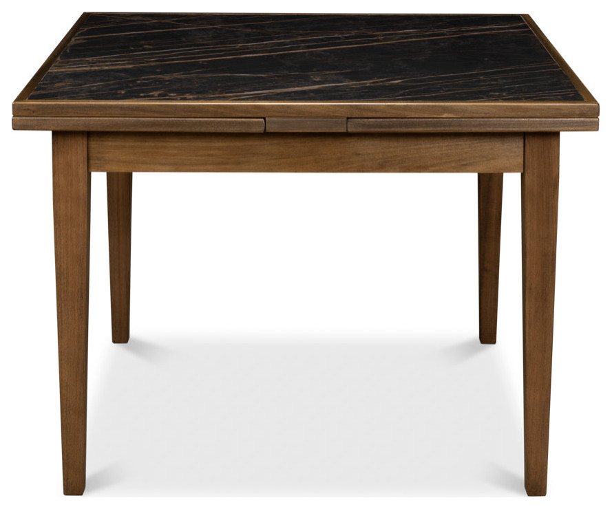 Paolino Square Extendable Dining Table Dark Wash - Transitional - Side Tables And End Tables ...