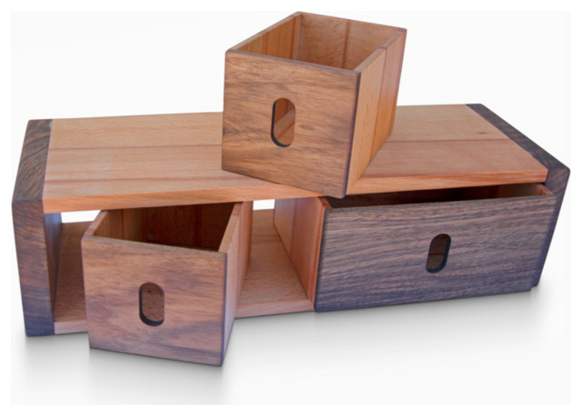 3 Cabinet Storage Box, Woodsaka - Transitional - Desk Accessories - by ...