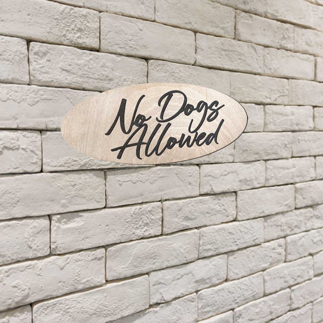 No Dogs Allowed Sign wood sign Office sign HandSign Sings for business ...