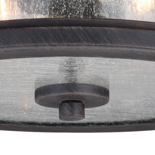 Cumberland 13-in Outdoor Flush Mount Ceiling Light Rust Rust Iron ...