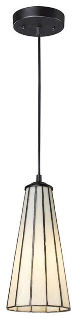 Elk Home Lumino 5" 1 Light Metal and Glass Mini Pendant with LED Bulb ...