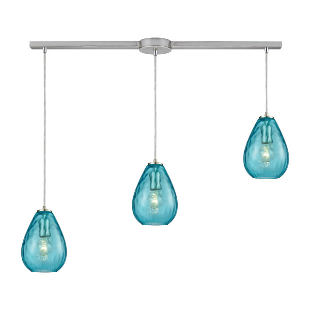 Lagoon 3-Light Linear Multi-Pendant Fixture - Contemporary - Pendant ...