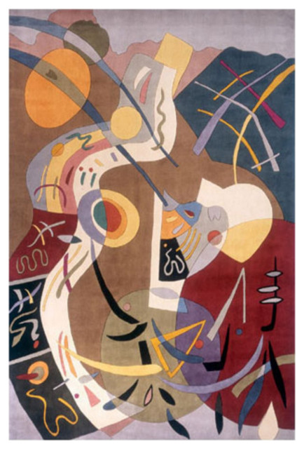 Momeni New Wave Hand Tufted Contemporary Area Rug, 5'9" X 5'9" ROUND ...