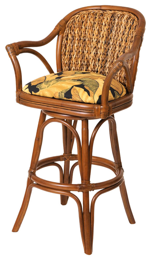 Panama 24" Swivel Barstool In Sienna With Linoso 200 - Tropical - Bar Stools And Counter Stools ...