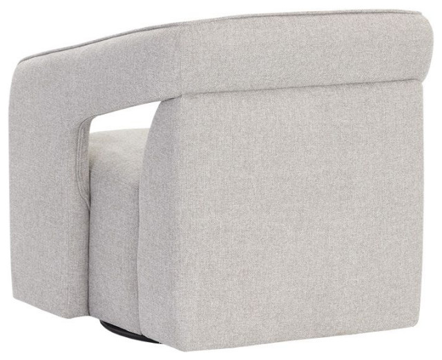 Kendrick Swivel Lounge Chair, Belfast Heather Gray - Transitional ...