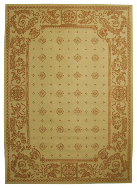 Safavieh Courtyard CY1356-3201 Natural/Terra Rug, 5'3" Round ...