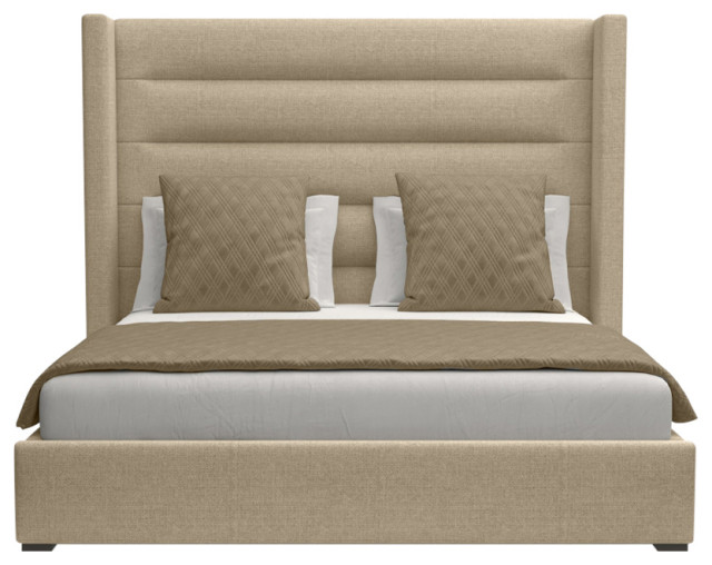 Nativa Interiors Aylet Horizontal Channel Tufted Bed, King ...