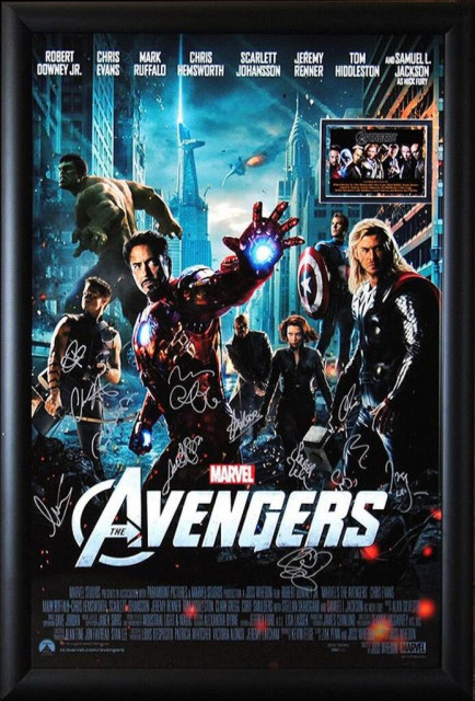 The Avengers Signed Movie Poster, Custom Frame - Contemporary - Prints ...