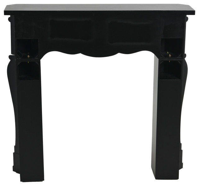 Small Victorian Decorative Fireplace Mantel, Black - Traditional ...