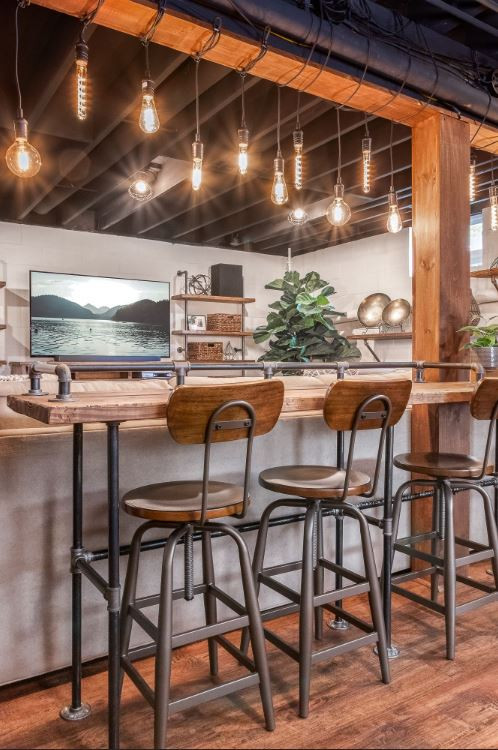 Industrial Urban Loft Basement - Industrial - Basement - Philadelphia ...