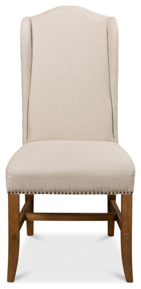 High Back Dining Chairs Set of 2 Beige - Traditional - Dining Chairs ...