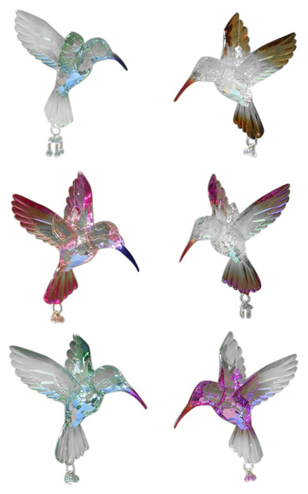 Hanging Acrylic 3-Piece Hummingbird Chain, 6 Assorted Colors - Tropical ...