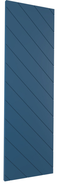 True Fit PVC Diagonal Slat Modern Style Fixed Mount Shutters, 18"W x 29 ...