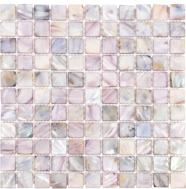 Mother Of Pearl Silver Tile Sample - Beach Style - Mosaic Tile - by ...