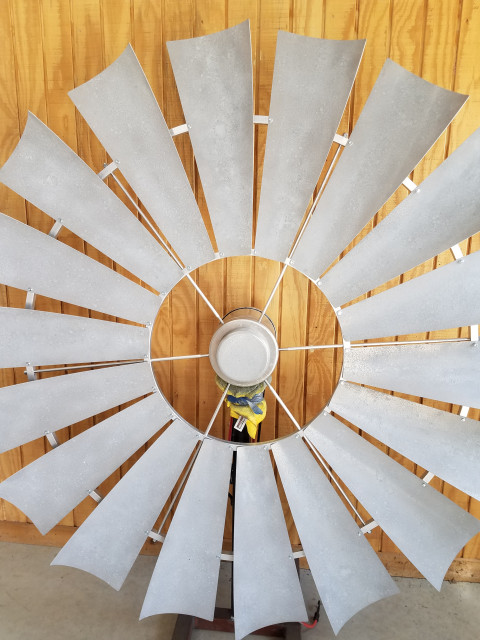 72 Inch Tarnished Tin Finish Windmill Ceiling Fan | The American Fan ...