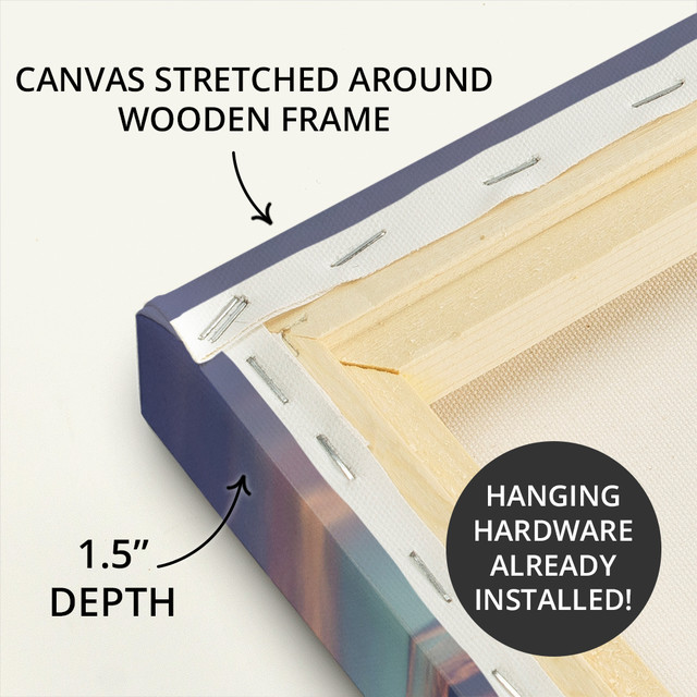 "Map of the World" Wrapped Canvas Art Print, 36"x24" - Contemporary ...