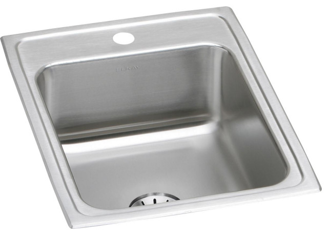 LR1722PD Lustertone Classic Stainless Steel 17" x 22" Sink with Perfect ...