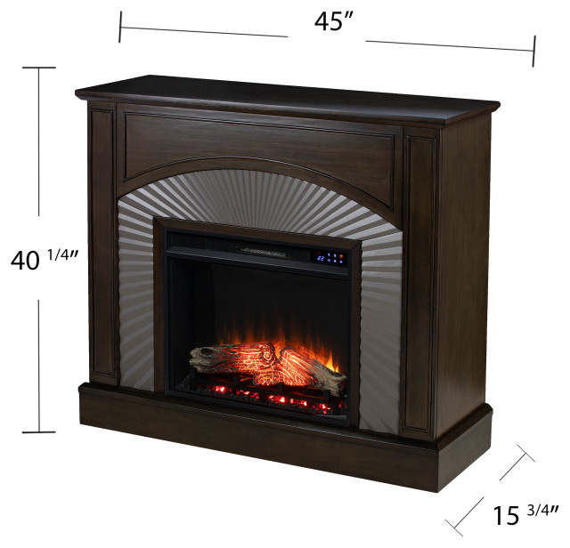 Shelby Freestanding Touch Screen Electric Fireplace - Transitional ...