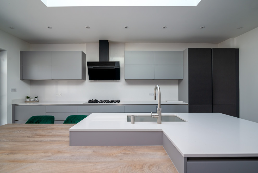 Large Family Kitchen with Island - Modern - Kitchen - London - by Admo ...